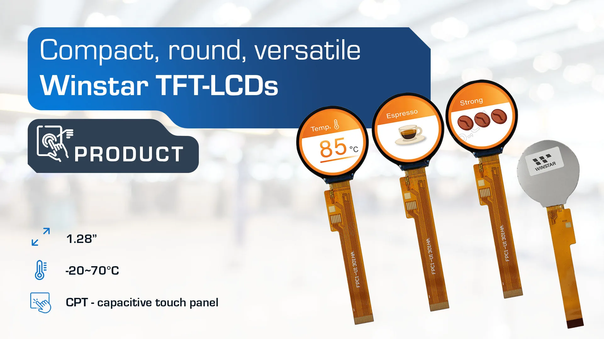 Round 1.28-inch LCD-TFT displays from Winstar - Unisystem - Supplier ...